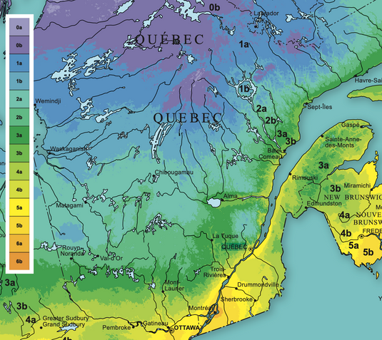 Zones de rusticité – Pépinière la Réfriche